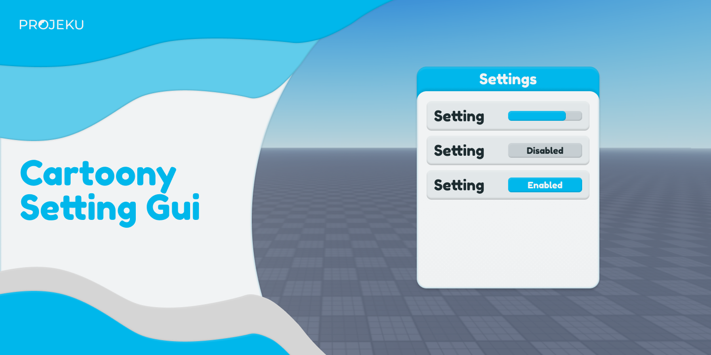 Cartoony Setting Gui | BuiltByBit