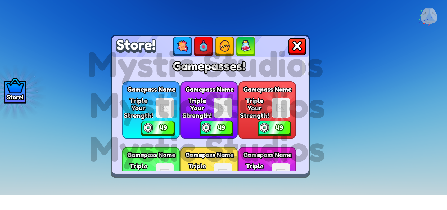 Roblox Store UI Pack Modern Colorful | BuiltByBit