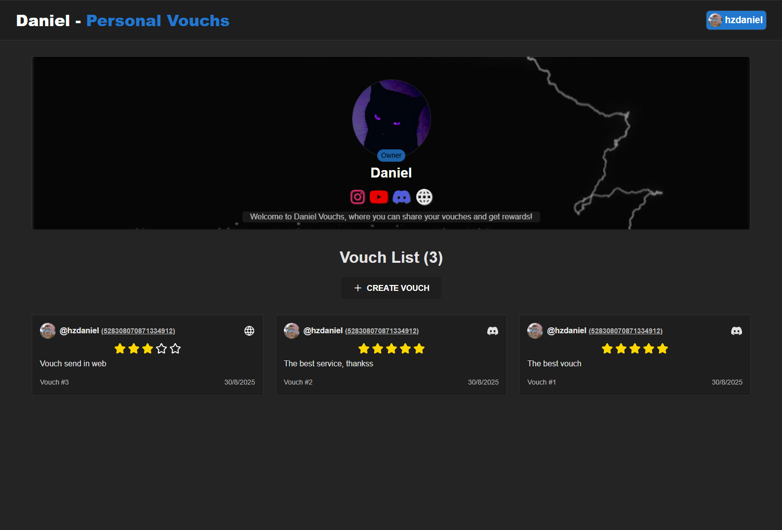 Vouchs Page and Bot | BuiltByBit