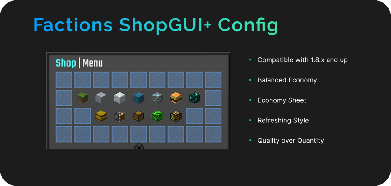 Factions ShopGUI Configuration | BuiltByBit