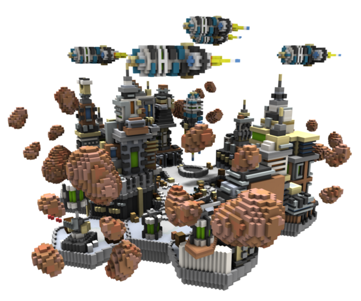 Futuristic Sci-Fi Skyblock Spawn | BuiltByBit (MC-Market)