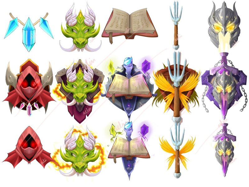 Medieval Class Icons - Monster & Warrior | BuiltByBit