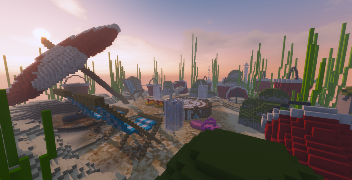 Hub Lobby Spawn Beach Theme 200 X 200 | BuiltByBit